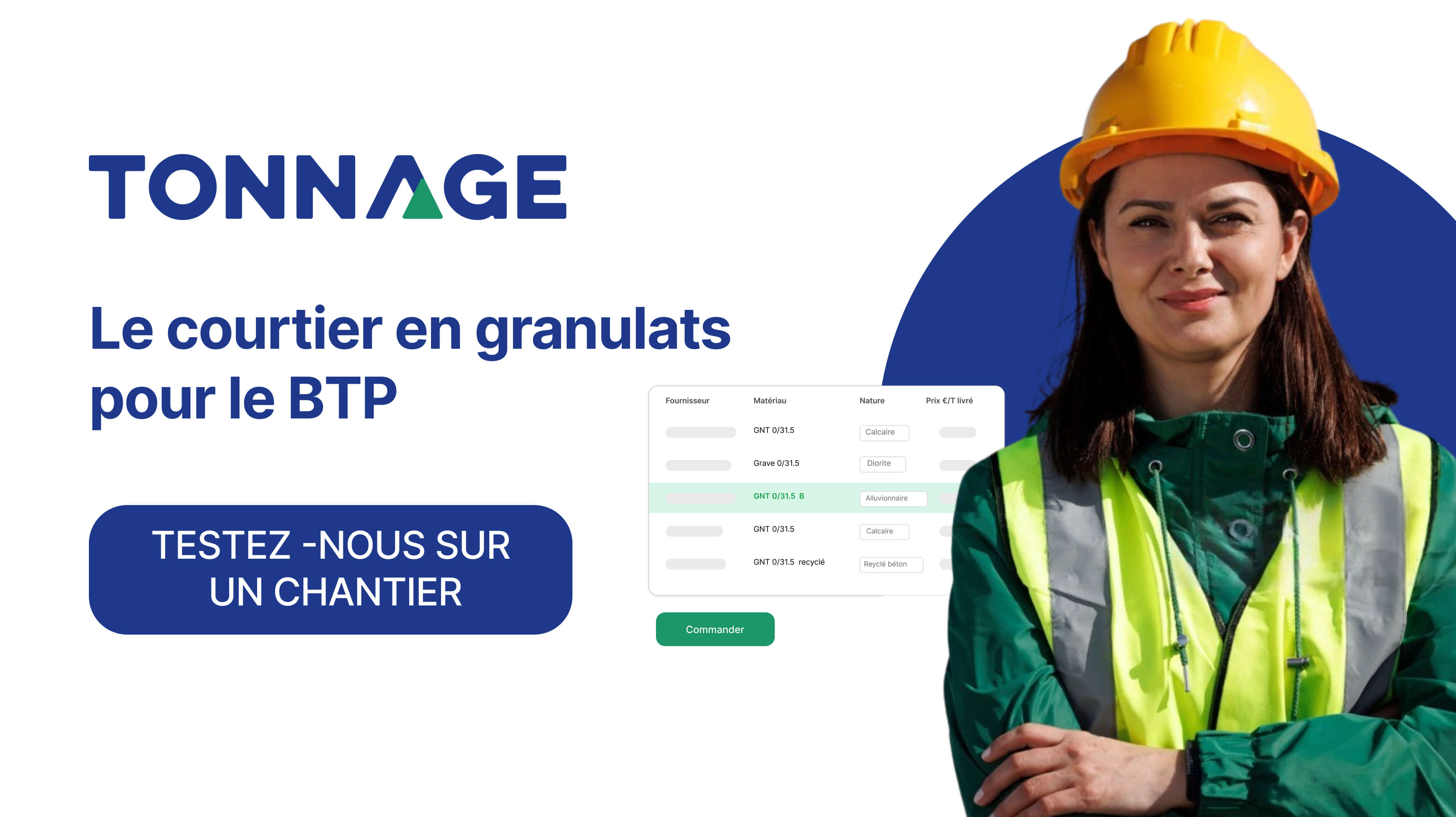 Tonnage - Votre courtier en granulats pour le BTP